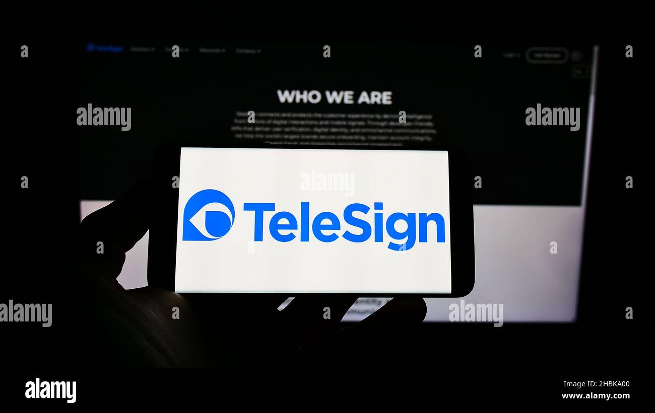 Telesign logo hi-res stock photography and images - Alamy