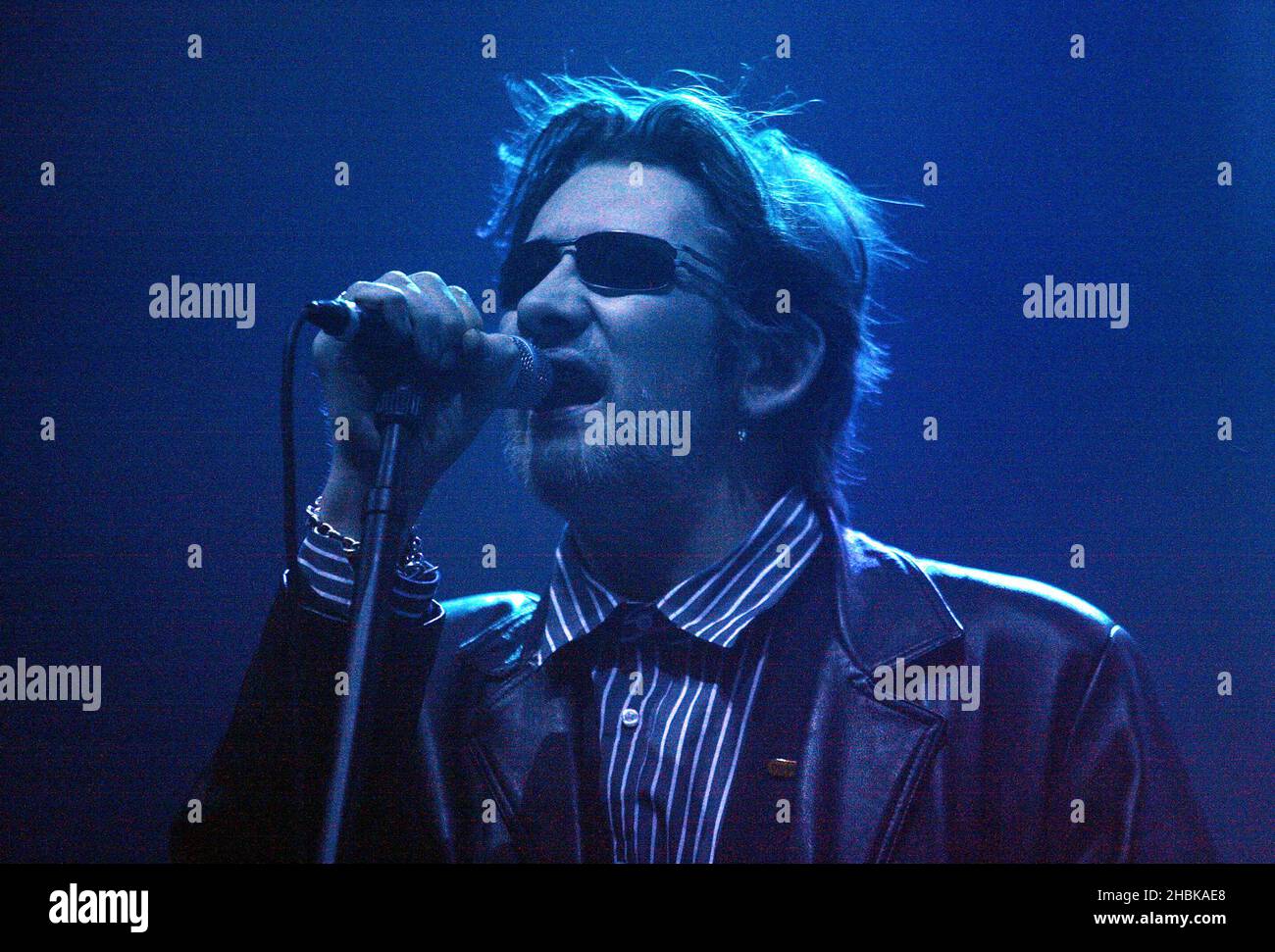 Shane MacGowan of The Pogues performs on stage at the Carling Academy ...