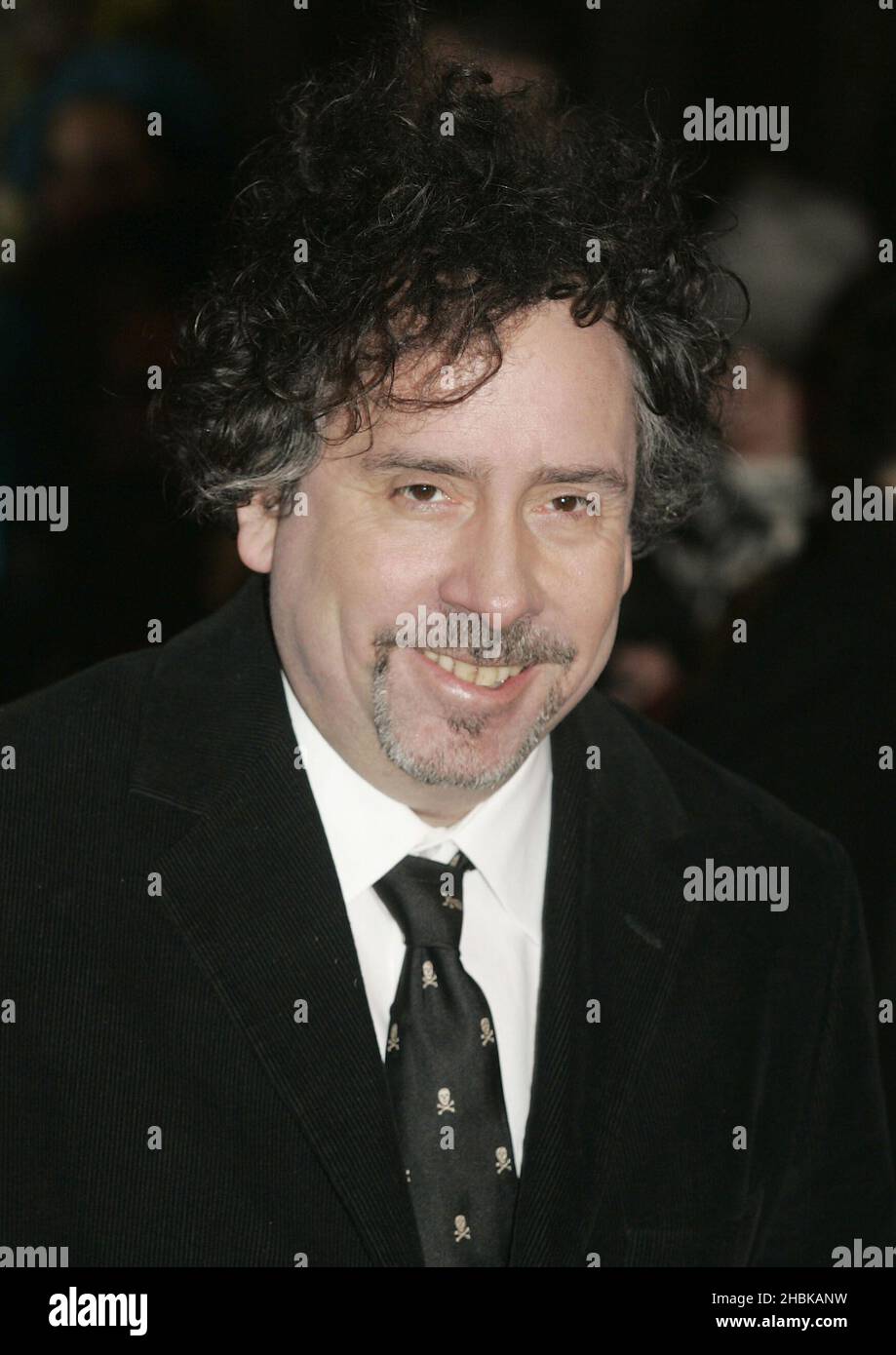 Tim Burton arrives for the premiere of Sweeney Todd: The Demon Barber ...