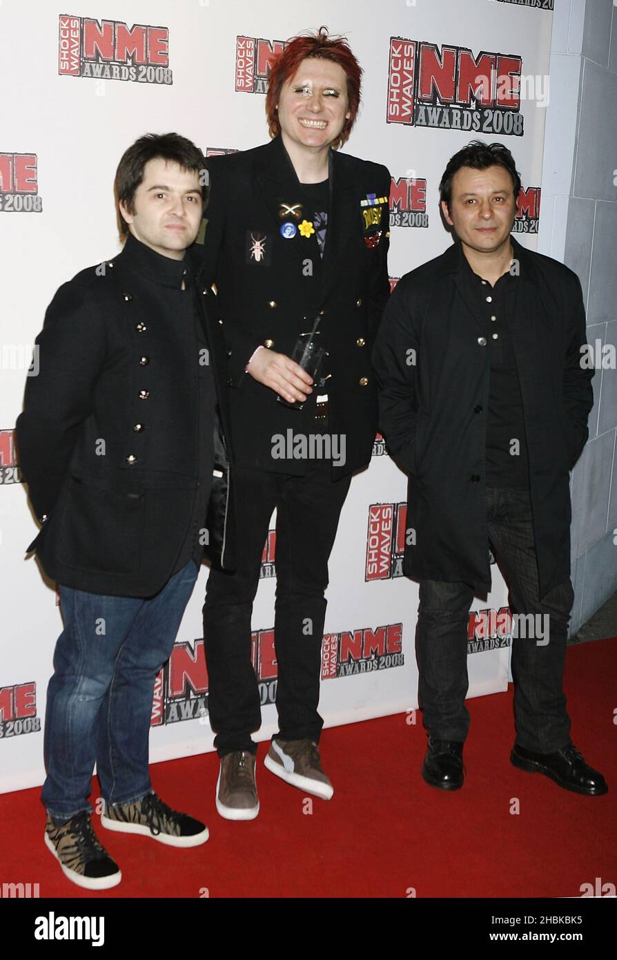 Manic Street Preachers arrive for the Shockwaves NME Awards 2008 at The ...