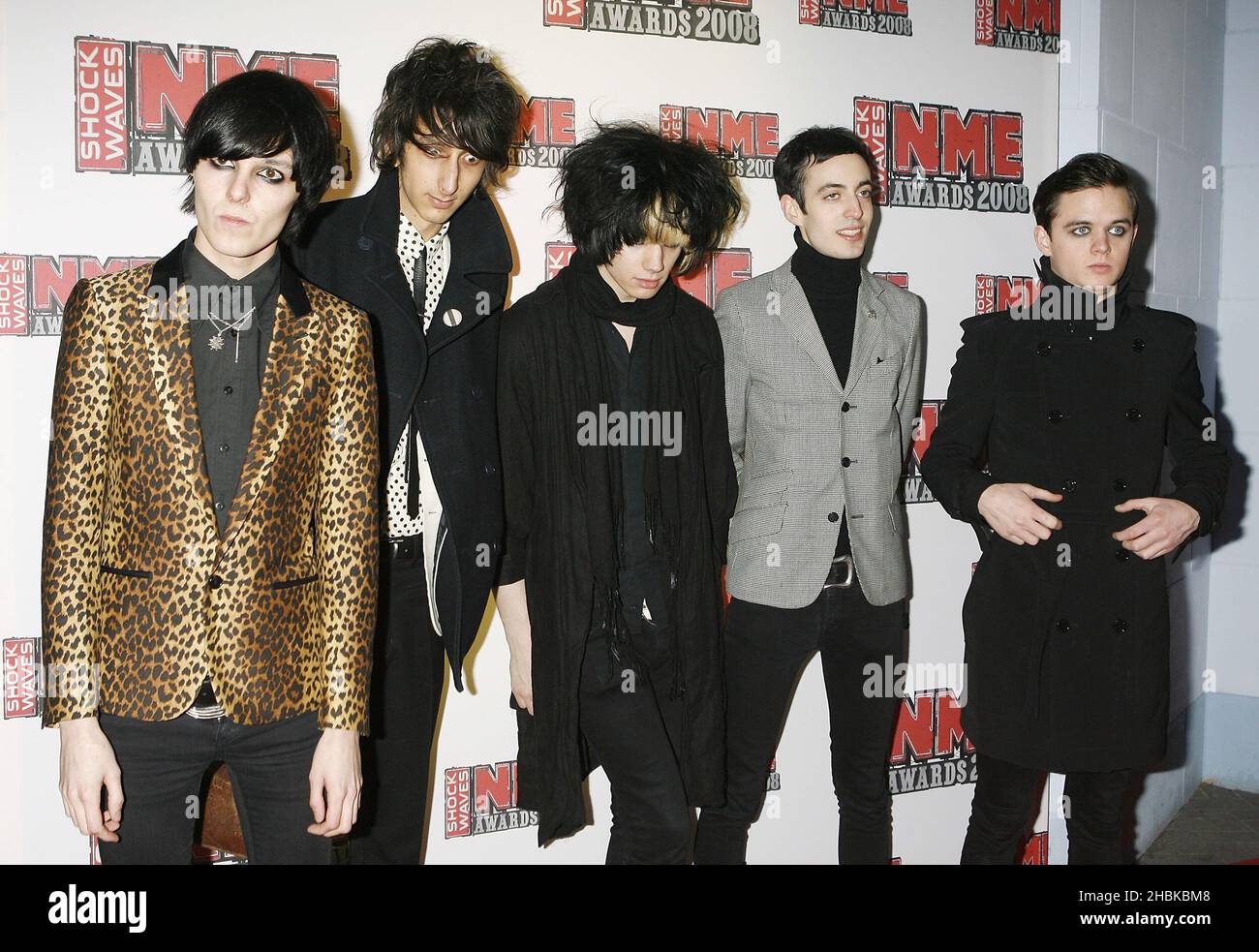 The Horrors arrive for the Shockwaves NME Awards 2008 at The O2 Arena ...