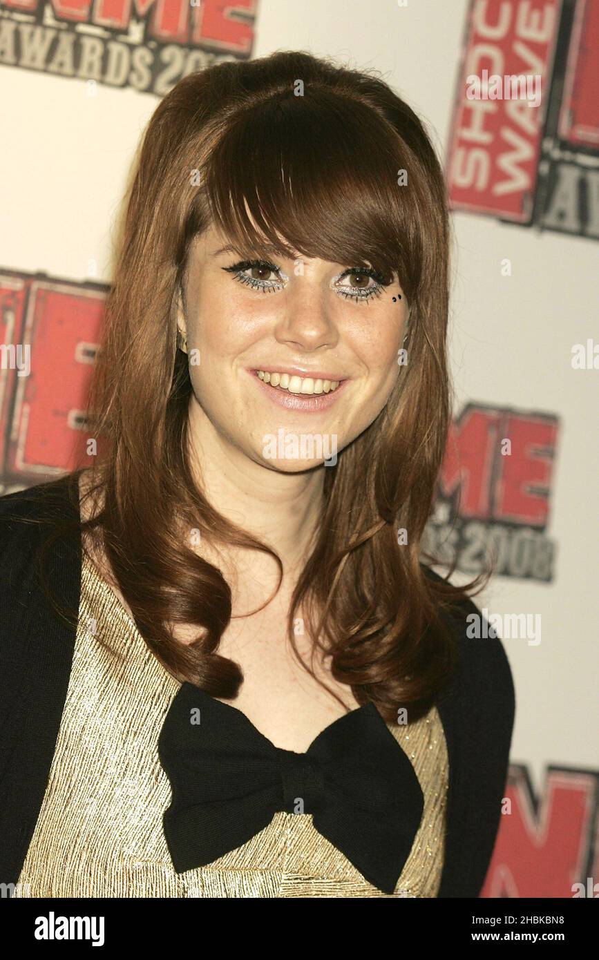 Kate Nash arrives for the Shockwaves NME Awards 2008 at The O2 Arena in ...