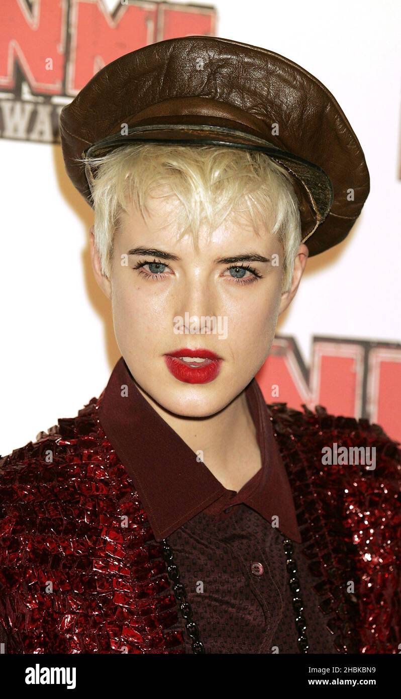 Agyness Deyne arrives for the Shockwaves NME Awards 2008 at The O2 ...