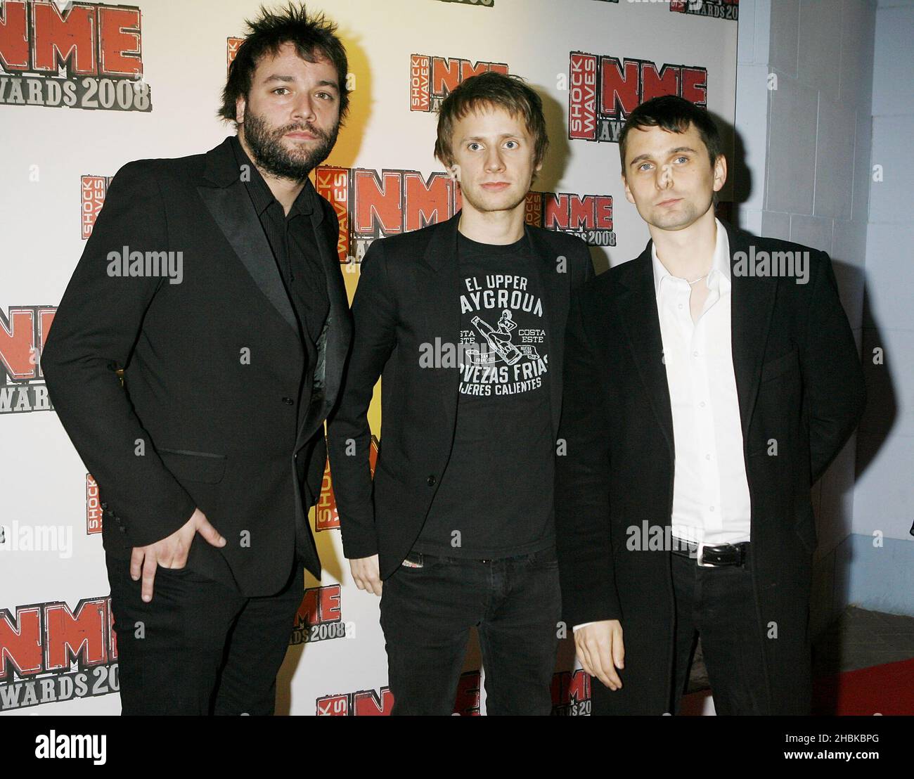 Muse arrive for the Shockwaves NME Awards 2008 at The O2 Arena in ...