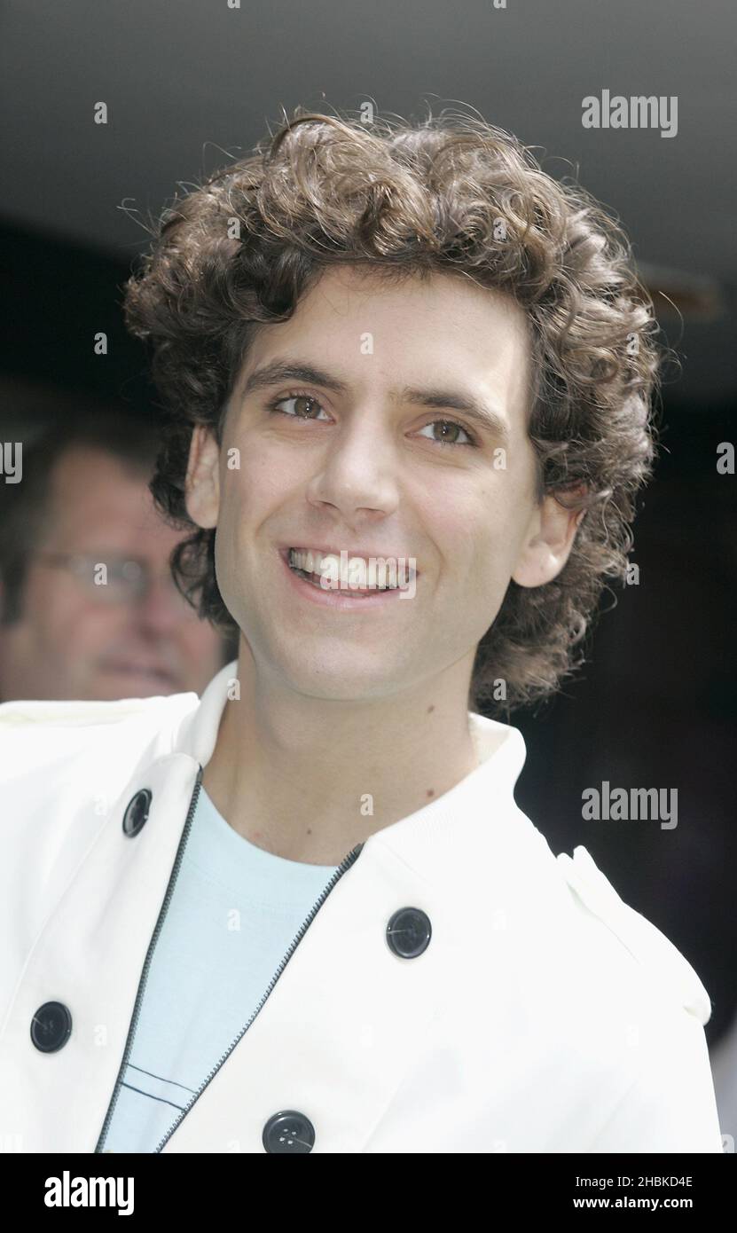 Mika arrives at the Ivor Novello Awards at the Grosvenor House Hotel ...