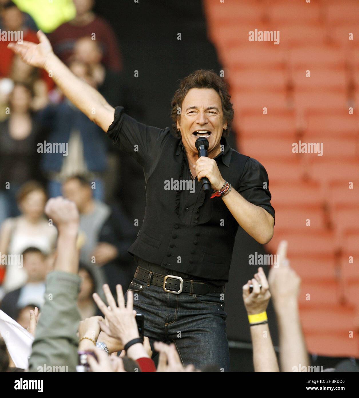 Bruce Springsteen performs in concert at the Emirates Stadium, in north ...