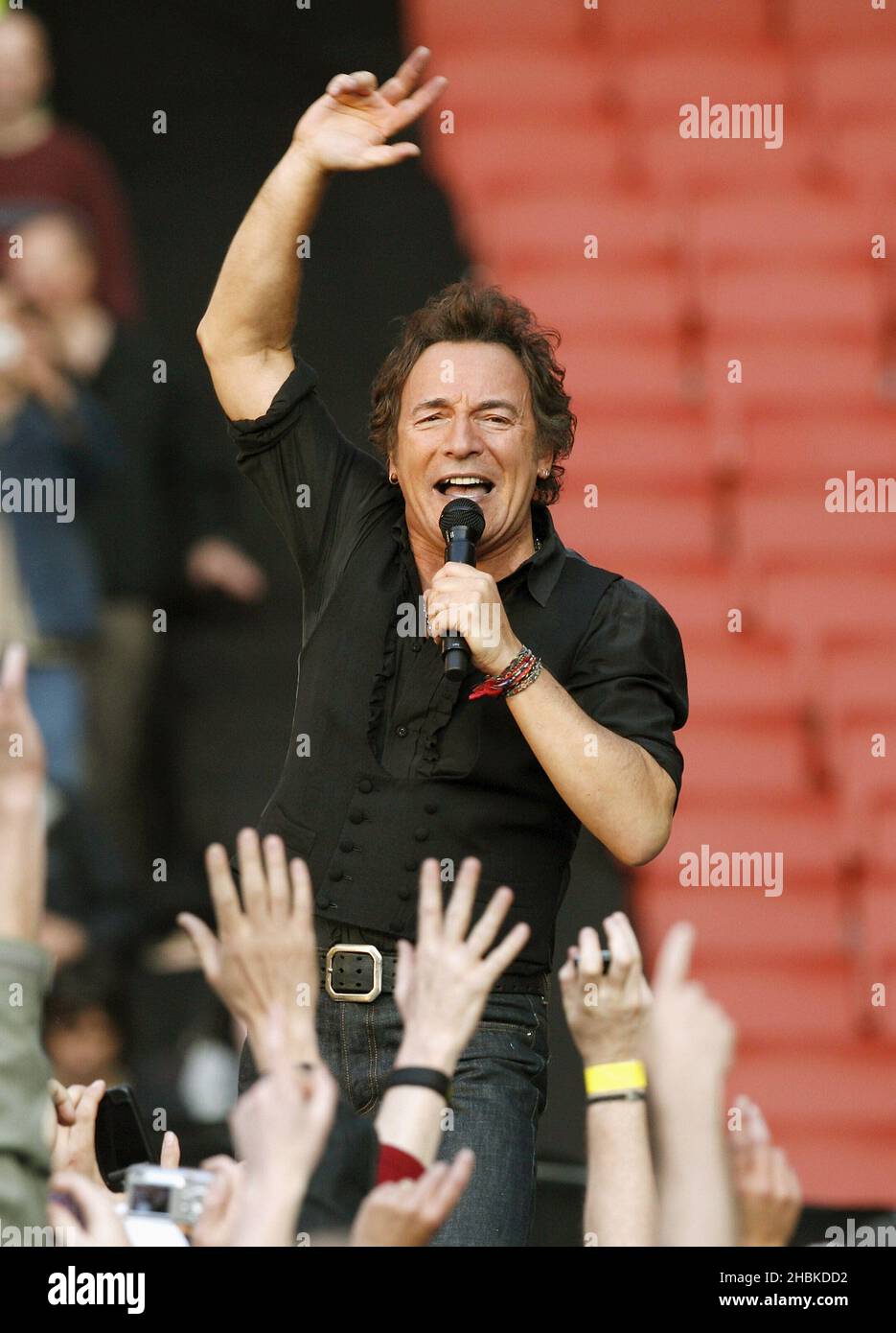 Bruce Springsteen performs in concert at the Emirates Stadium, in north ...