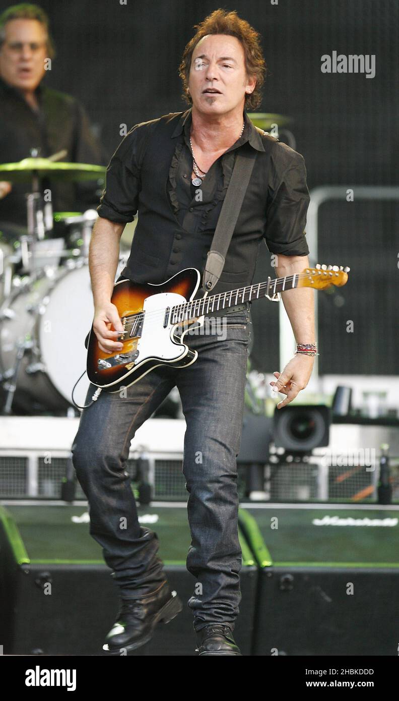 Bruce Springsteen performs in concert at the Emirates Stadium, in north ...
