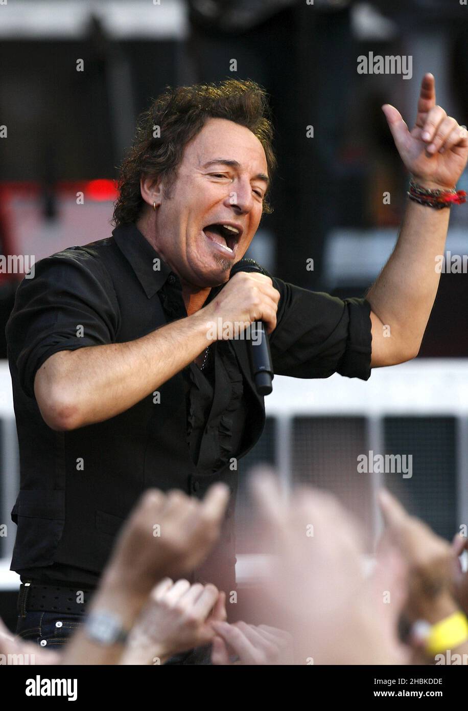 Bruce Springsteen performs in concert at the Emirates Stadium, in north ...