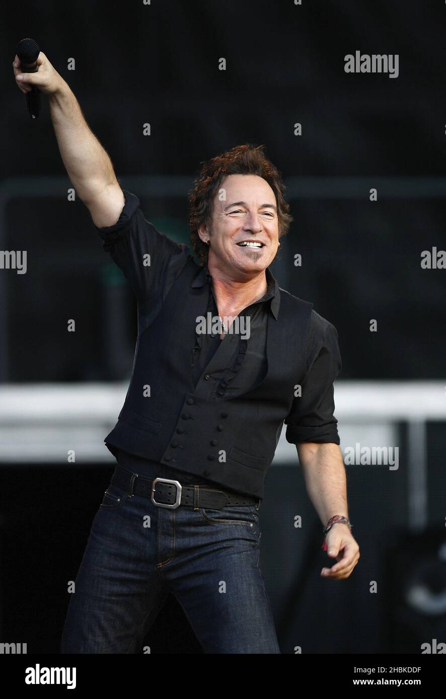 Bruce Springsteen performs in concert at the Emirates Stadium, in north ...