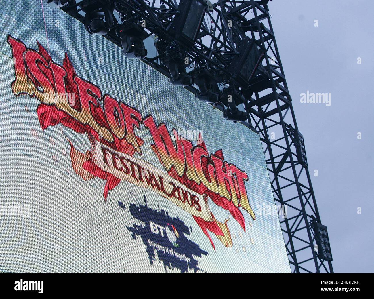 Stage Sign at the Isle of Wight Festival Stock Photo - Alamy