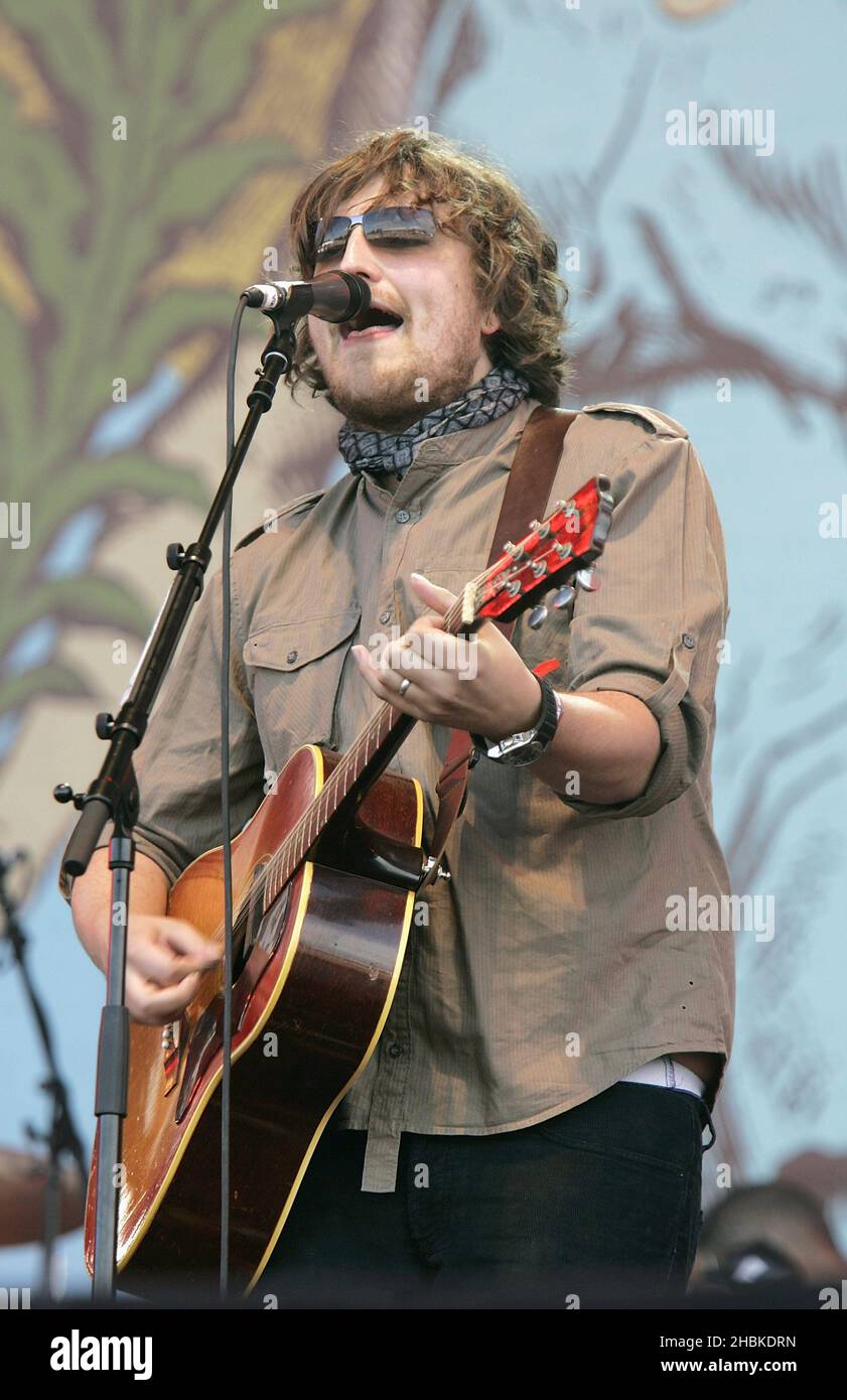 James Walsh of Starsailor performs at the Isle of Wight Festival 2008 ...