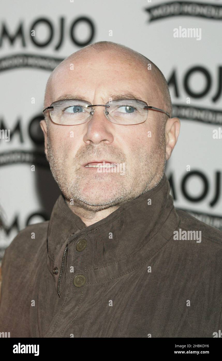 Phil Collins attending the Mojo Honours List award ceremony at The ...