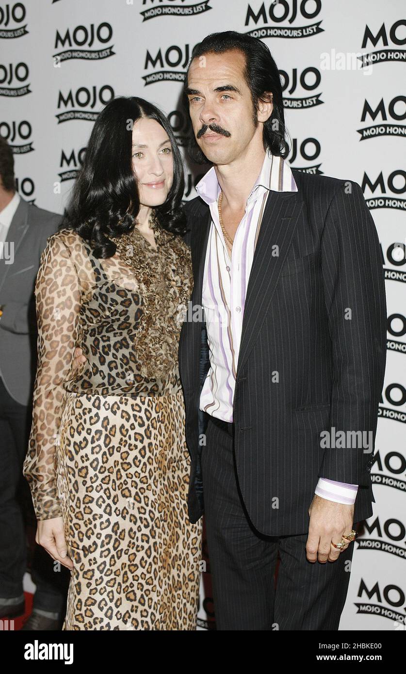 Nick Cave and wife Susie Bick attending the Mojo Honours List award ...