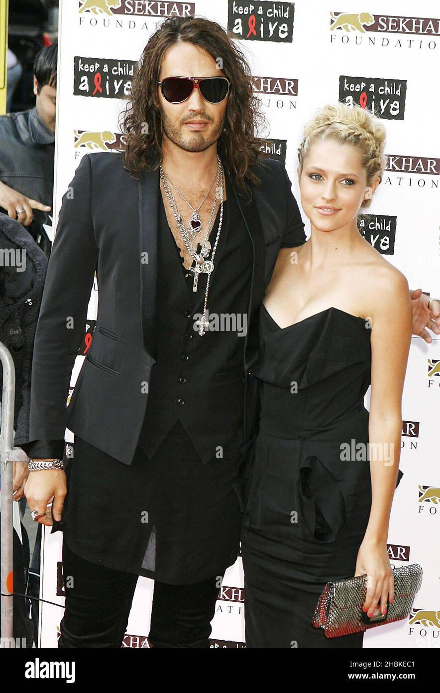 Russell brand girlfriend palmer arrive at the the black ball hi-res ...