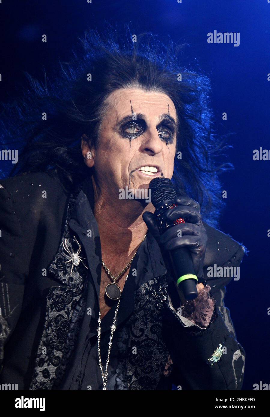 Alice Cooper performs live at the London International Motor Show, at ...
