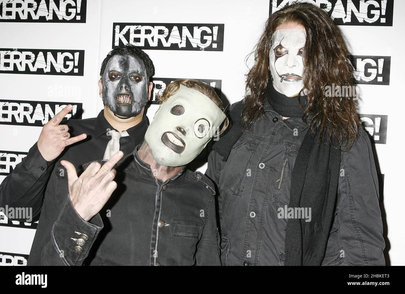 Slipknot arrive for the Kerrang Awards, at the Brewery, London Stock ...