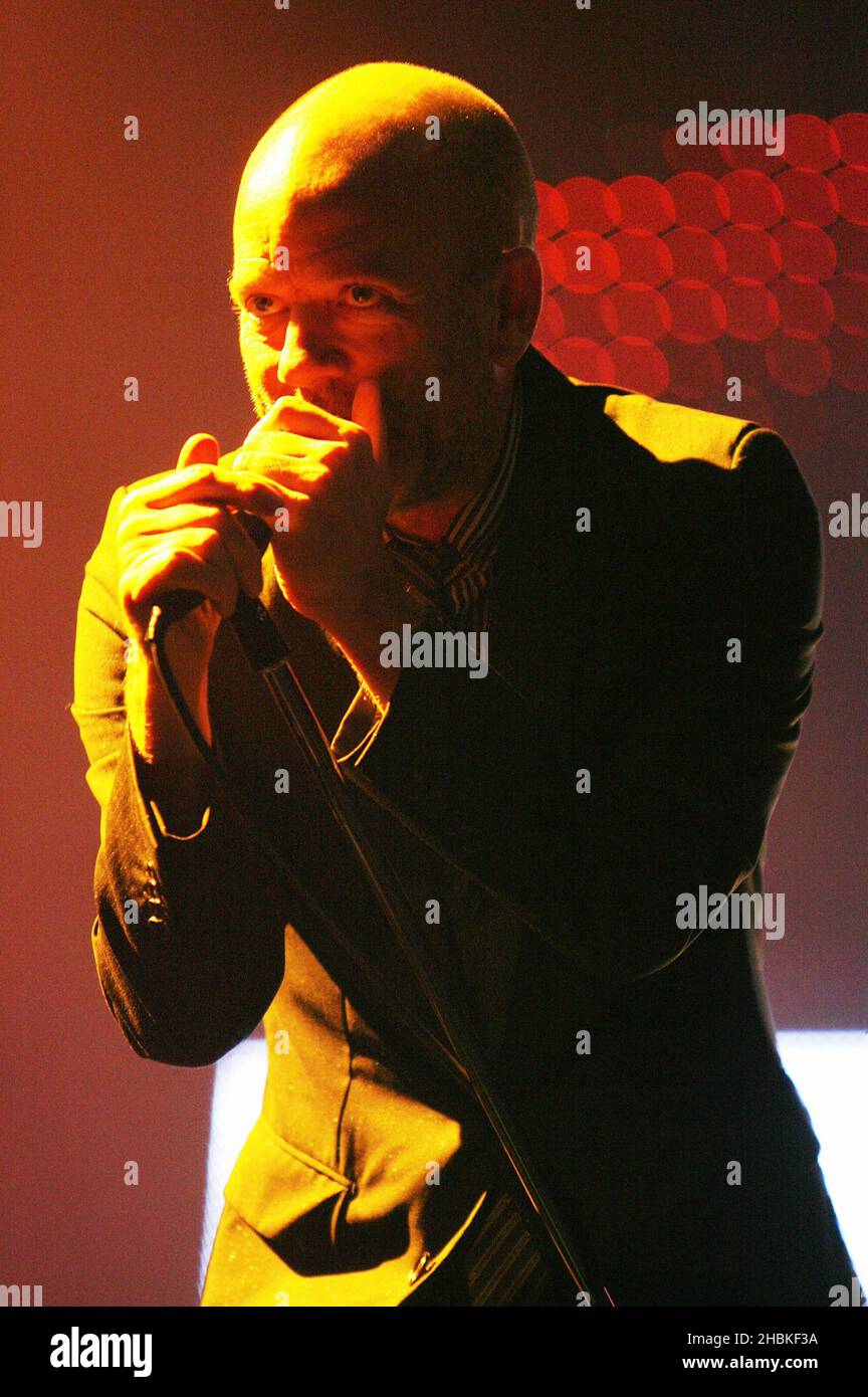 Michael stipe of rem performing on stage hi-res stock photography and ...