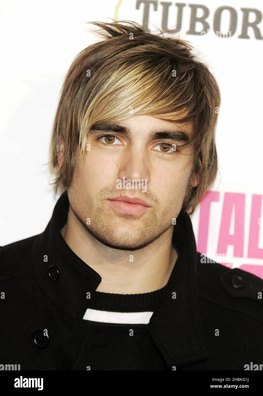 Charlie simpson arrives at the bt digital awards hi-res stock ...