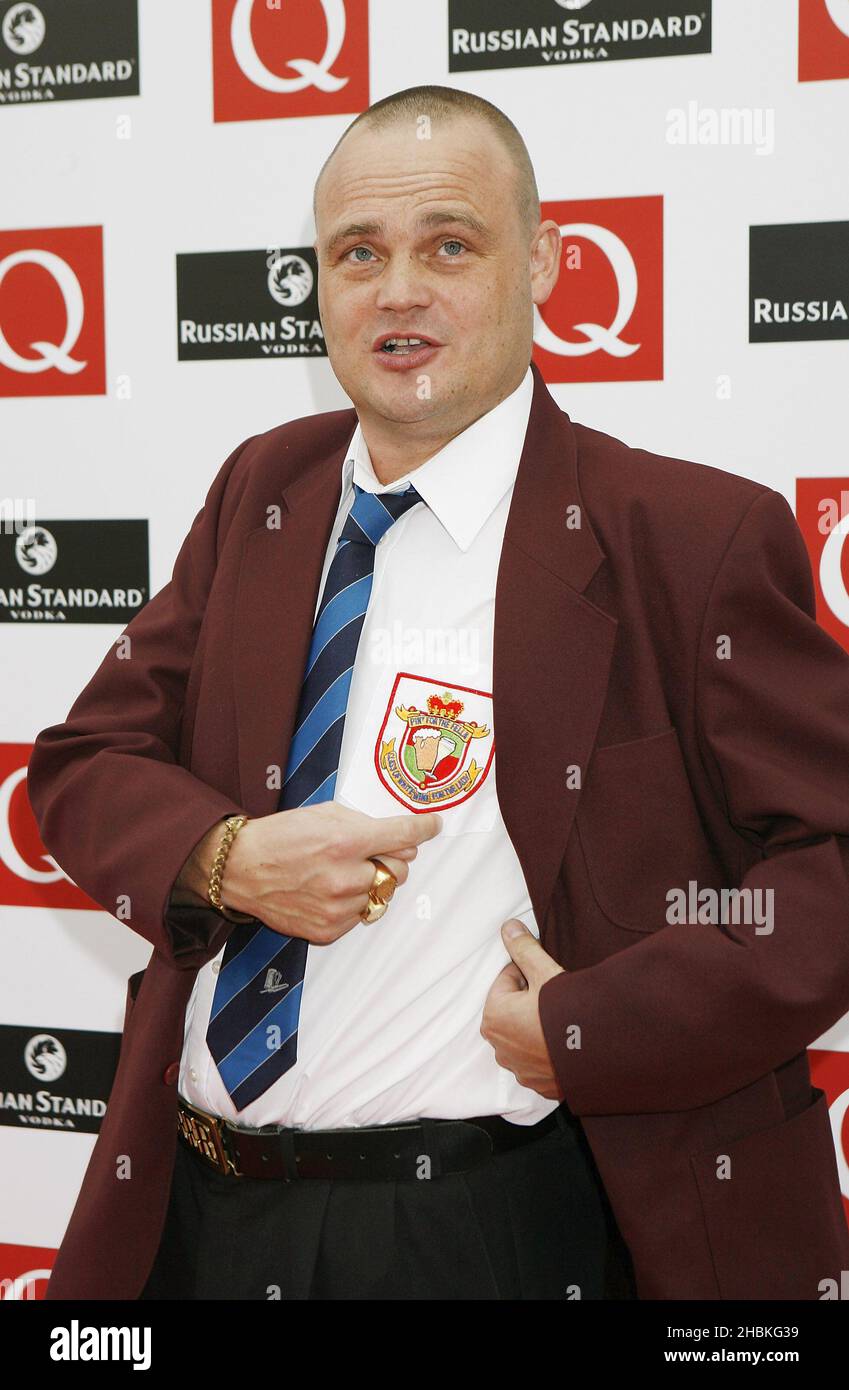 Al Murray arrives at the Q Awards at Grosvenor House Hotel, London ...
