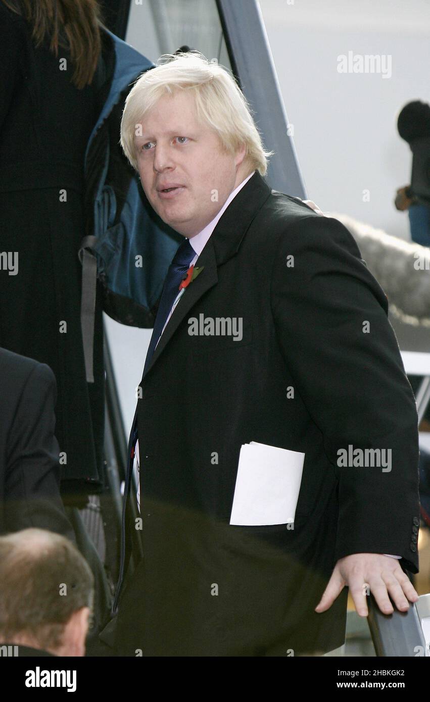 Boris johnson at the opening of the westfield shopping centre hi-res ...