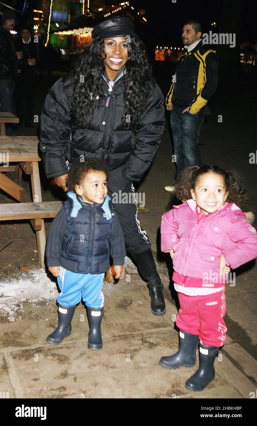 Sinitta and children arrive at the opening of Hyde Park's Winter ...