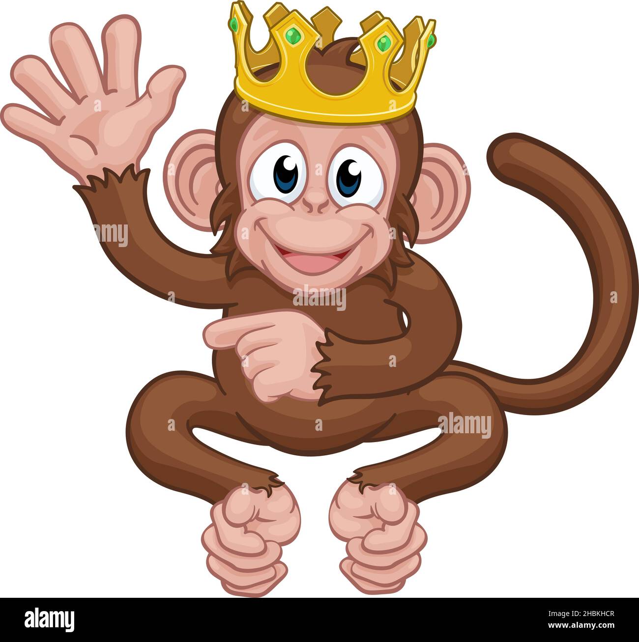 Chimpanzee pointing Stock Vector Images - Alamy