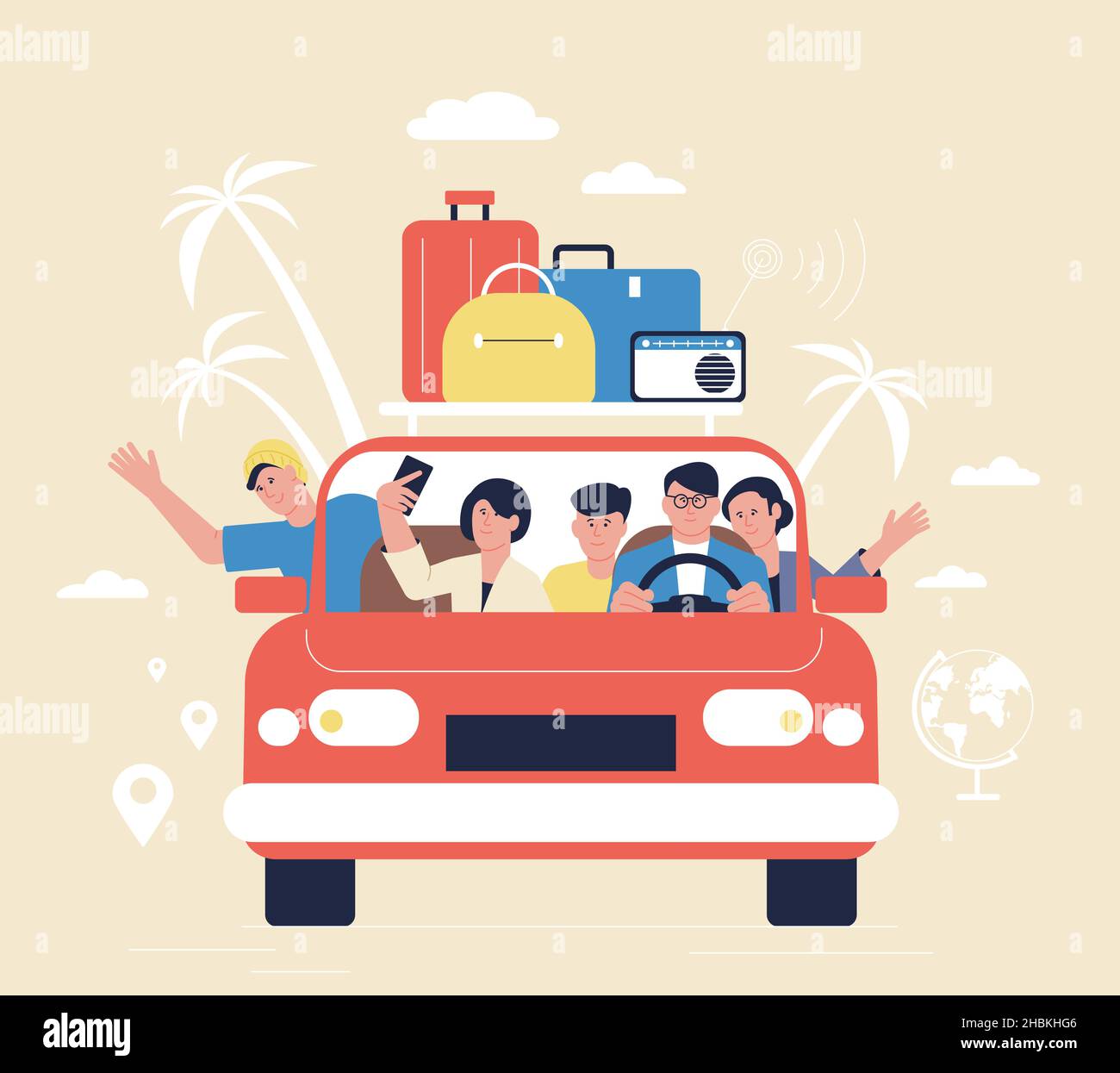 Man drive car cartoon hi-res stock photography and images - Alamy