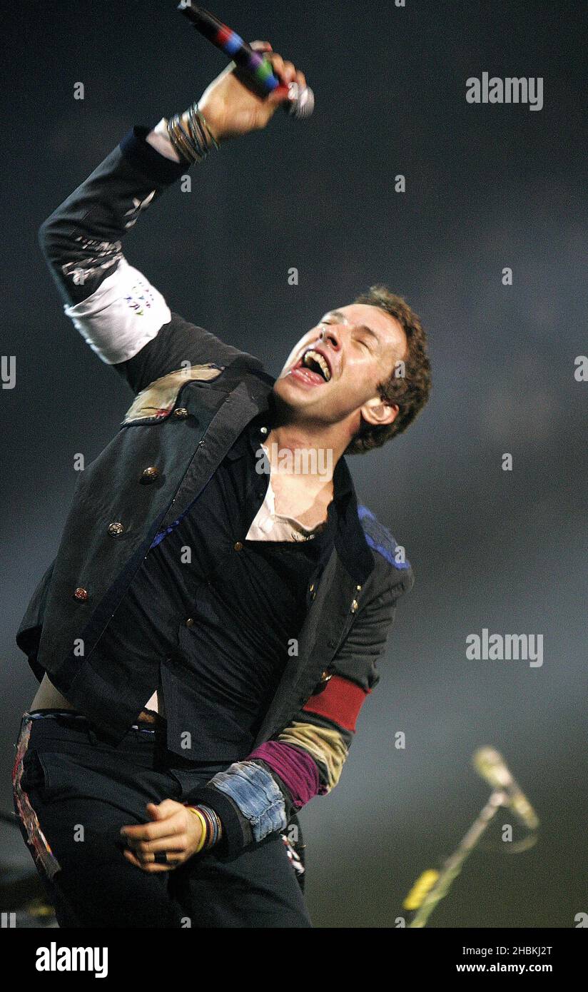 Coldplay perform in concert at 02 Arena, London Stock Photo - Alamy
