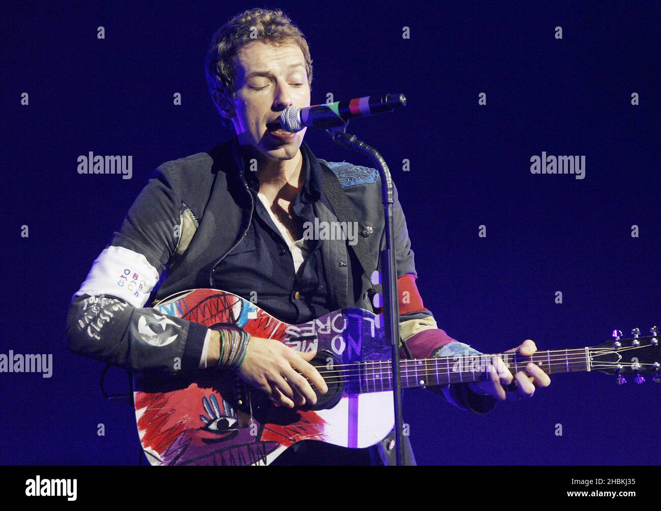 Coldplay perform in concert at 02 Arena, London Stock Photo - Alamy