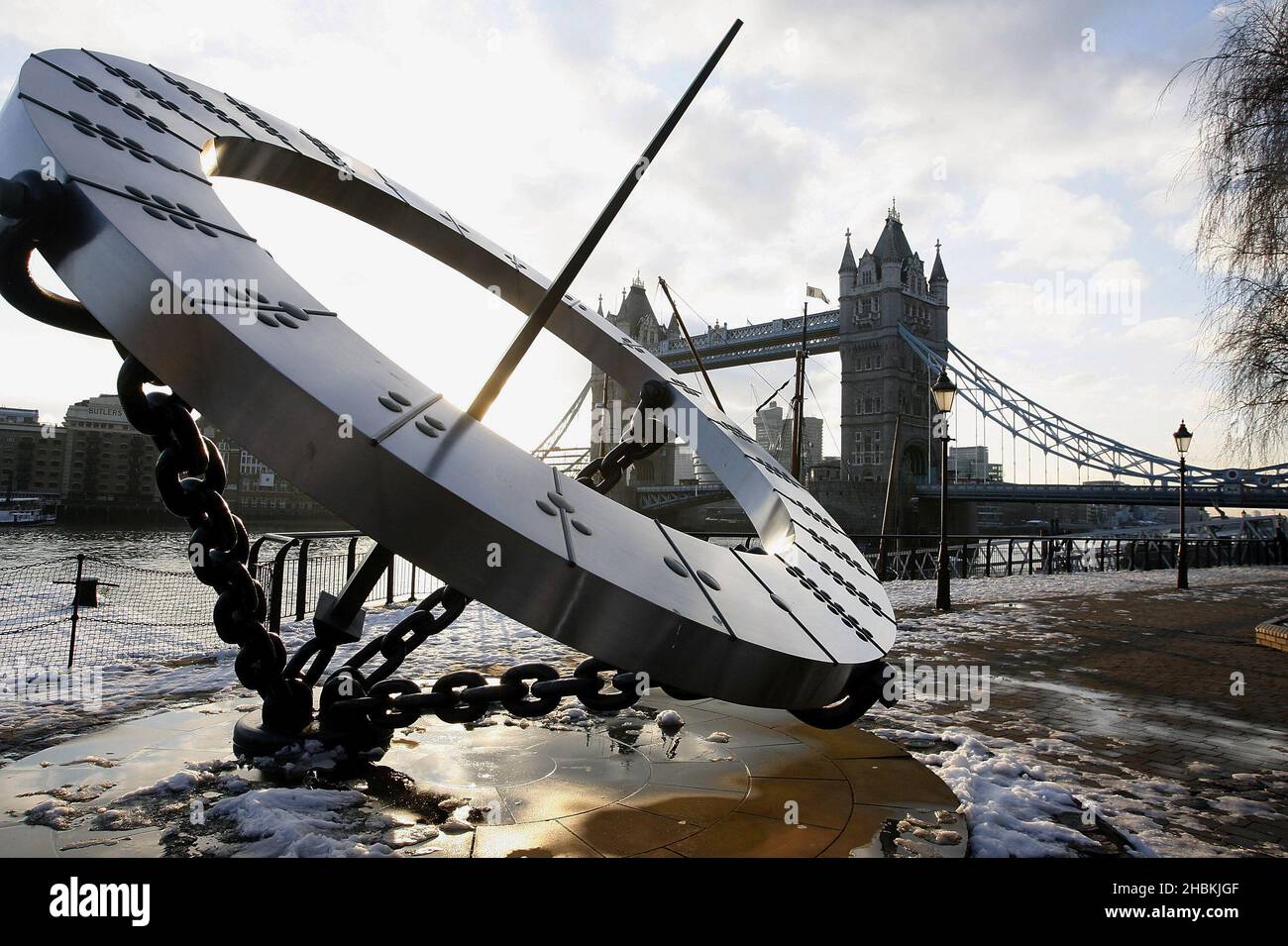 Sun Dial, rear of Thistle Tower Hotel, Katharine's Docks covered in ...