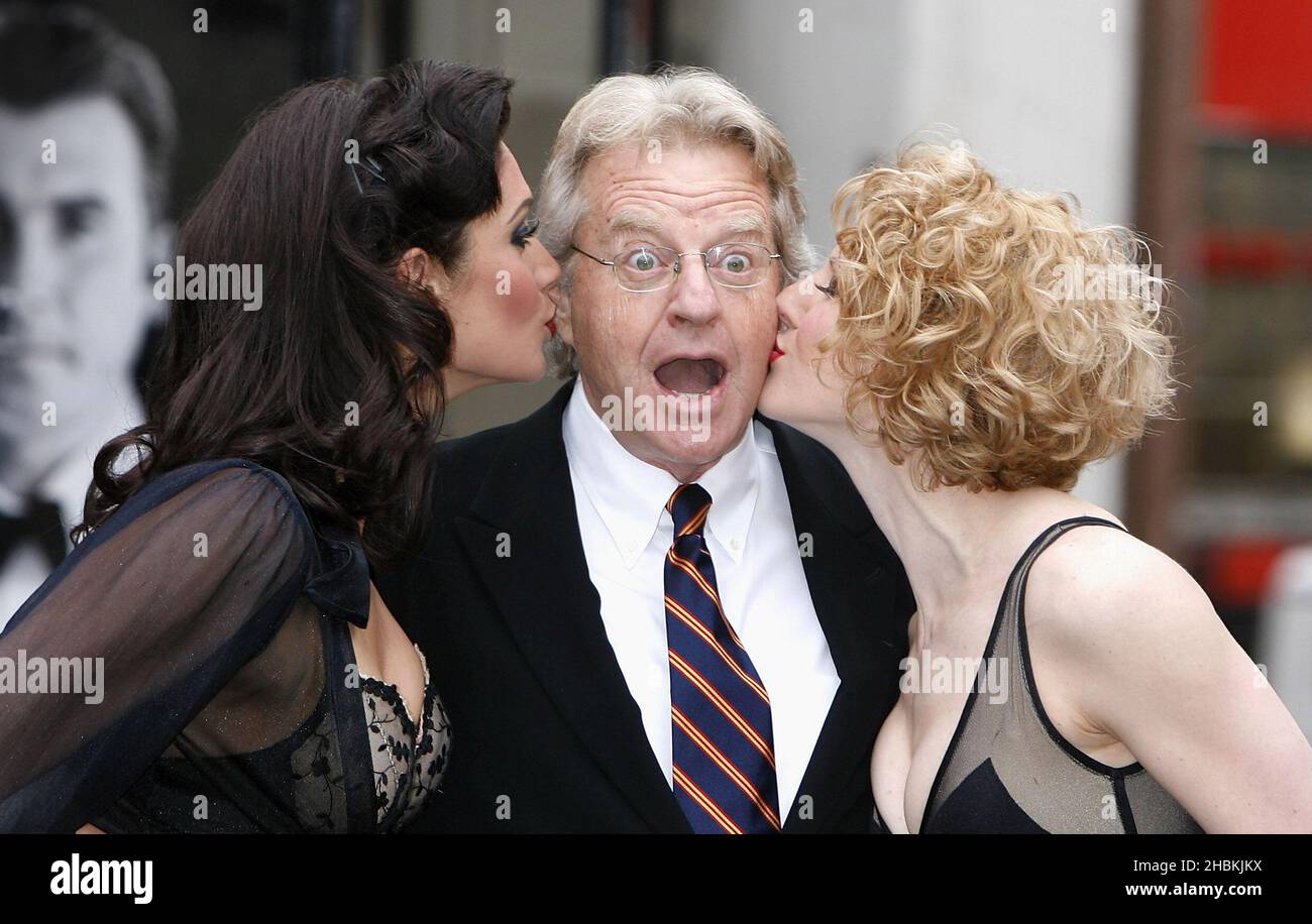 Jerry Springer with cast members of Chicago at a photocall to announce ...