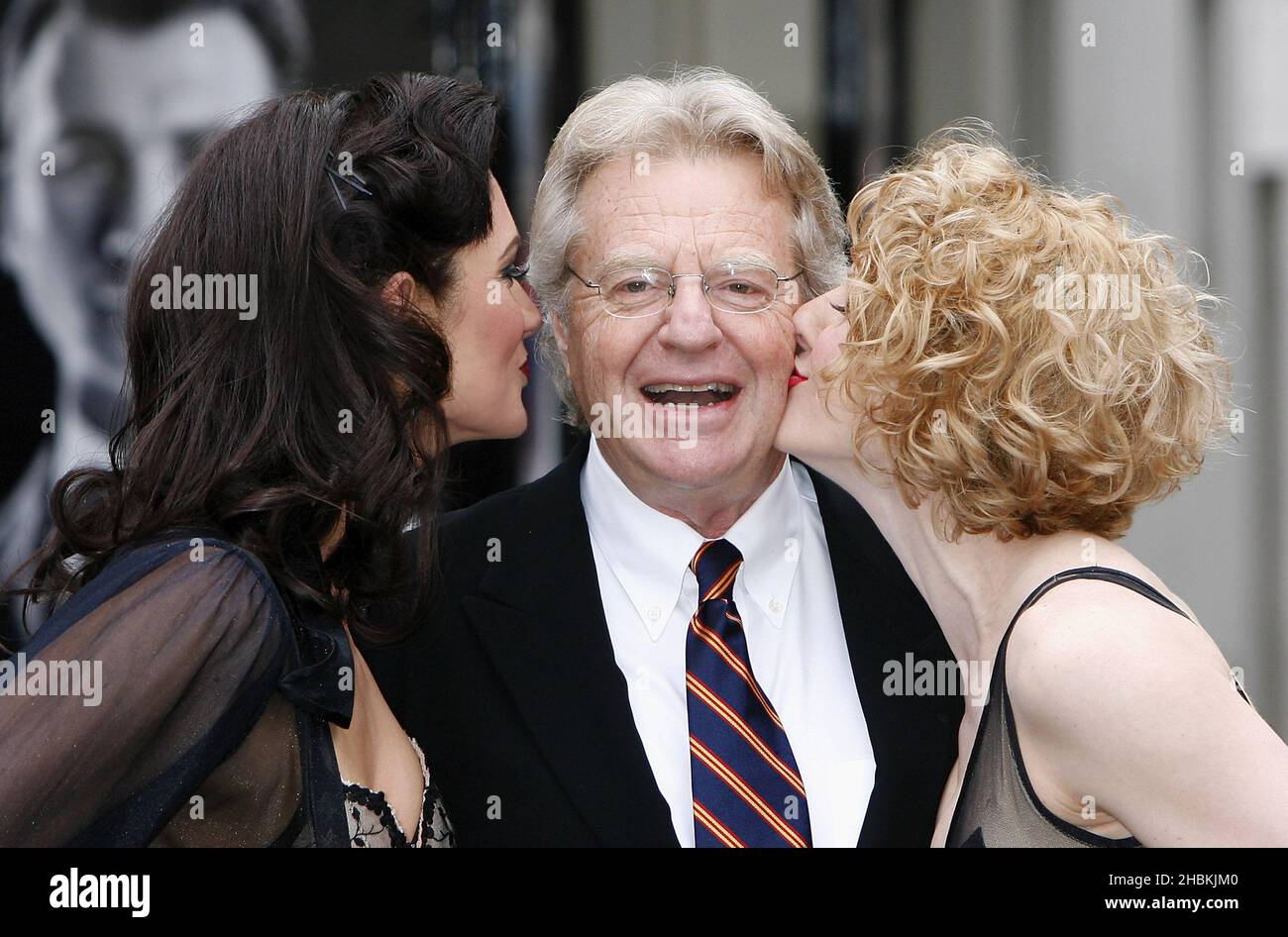 Jerry Springer with cast members of Chicago at a photocall to announce ...