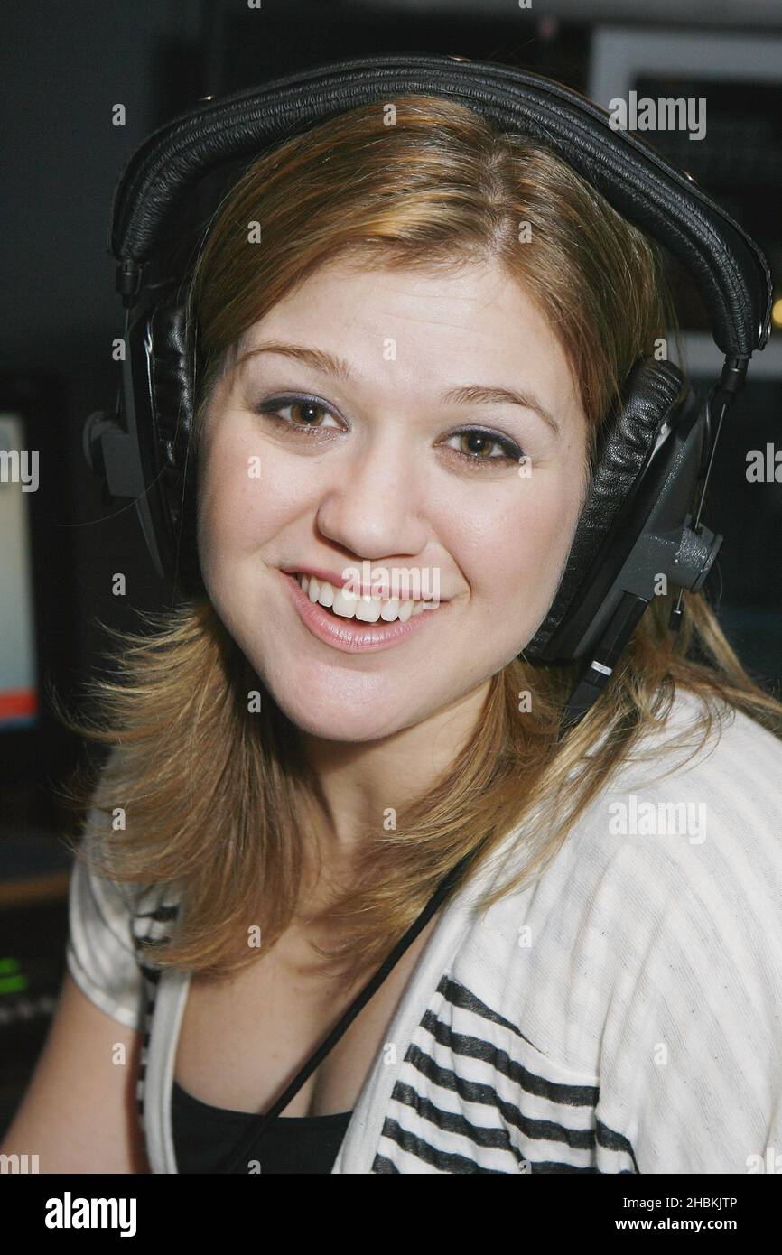Kelly Clarkson poses during Capital Radio Interview at Capital Radio,in ...