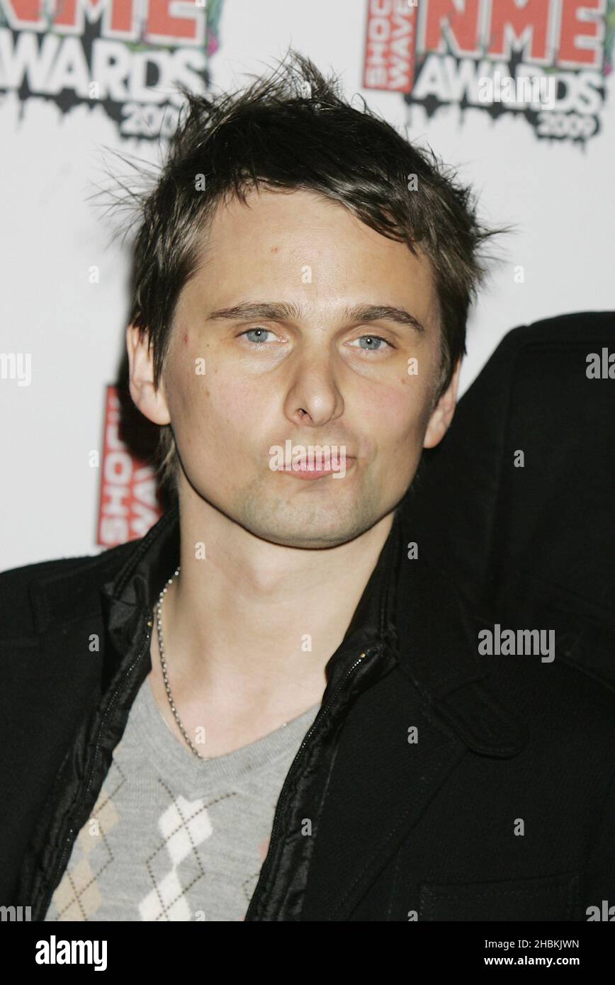 Matt Bellamy of Muse arrives at the NME Awards at the 02 Academy ...