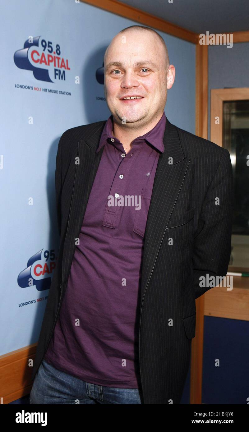 Al Murray at Capital Radio 95.8 FM in Leicester Square, central London ...
