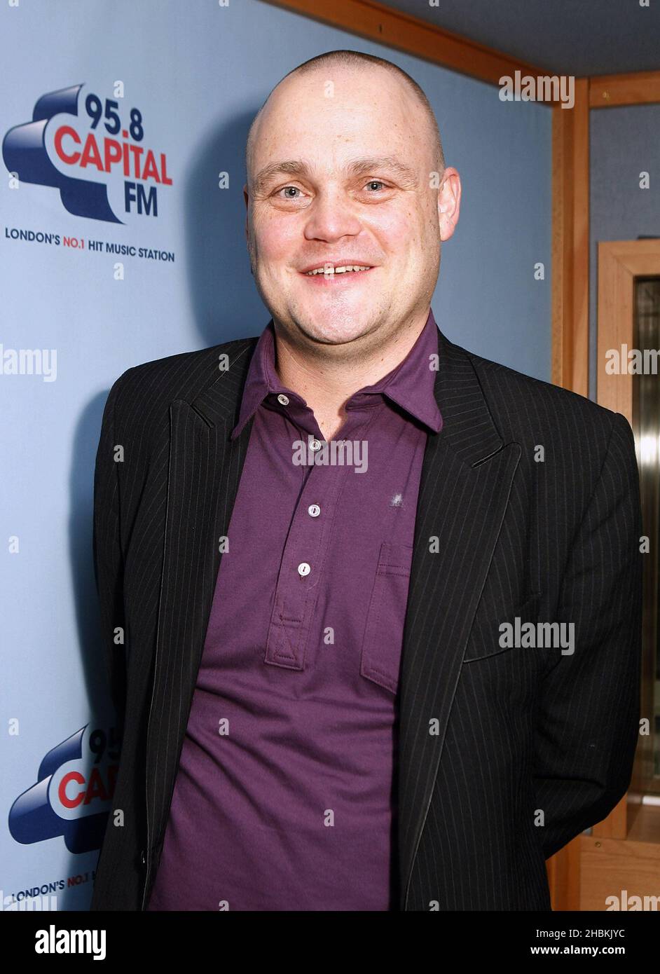 Al Murray at Capital Radio 95.8 FM in Leicester Square, central London ...