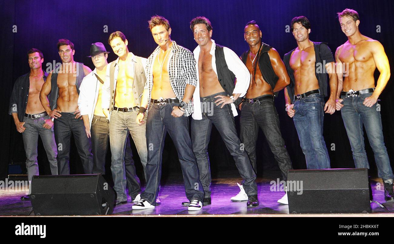 The new Chippendale Troup, Here Come The Boys attend a photocall to ...
