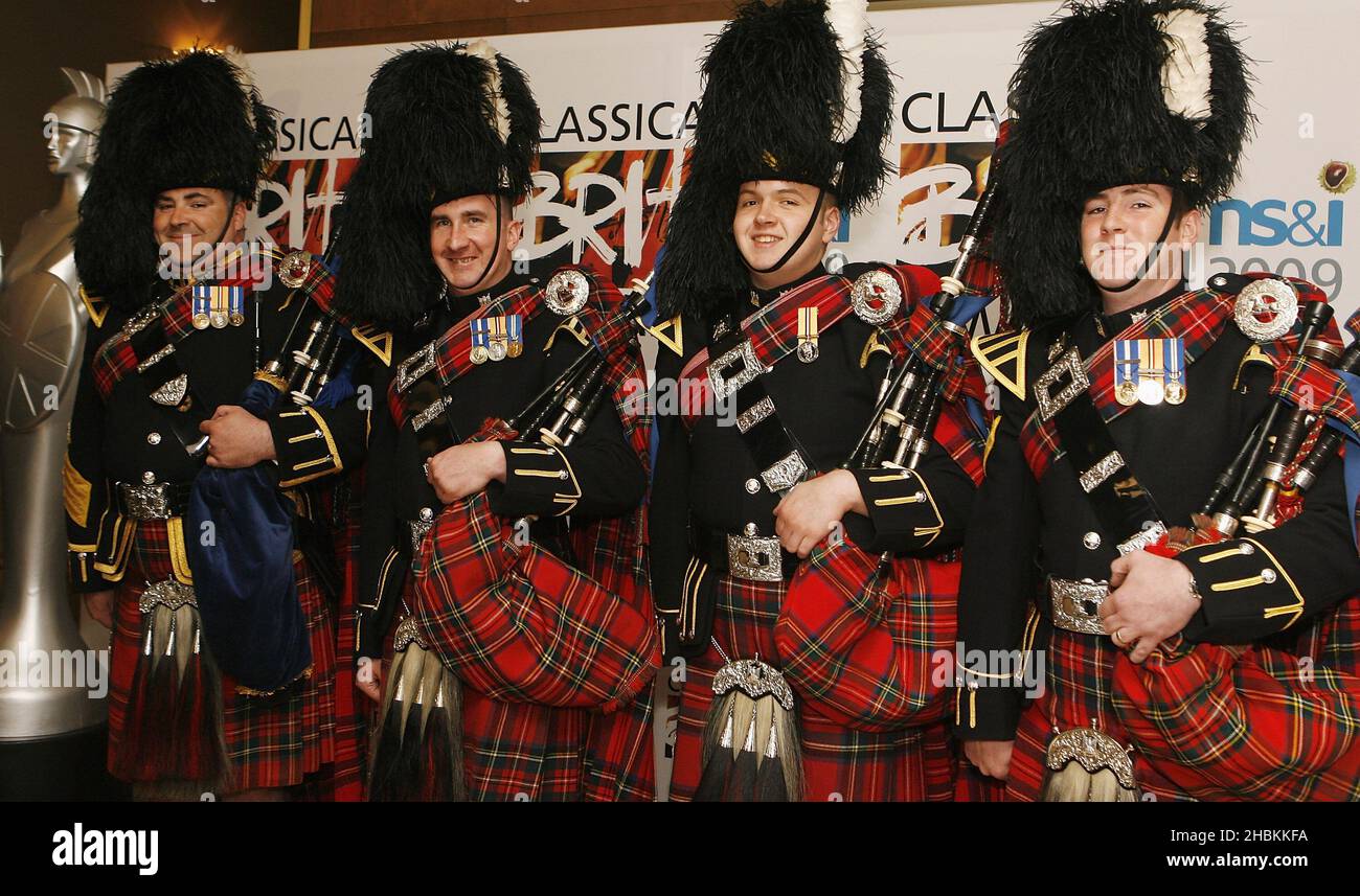 The Royal Scots Dragoon Guards at the Classical Brit Award Launch at ...