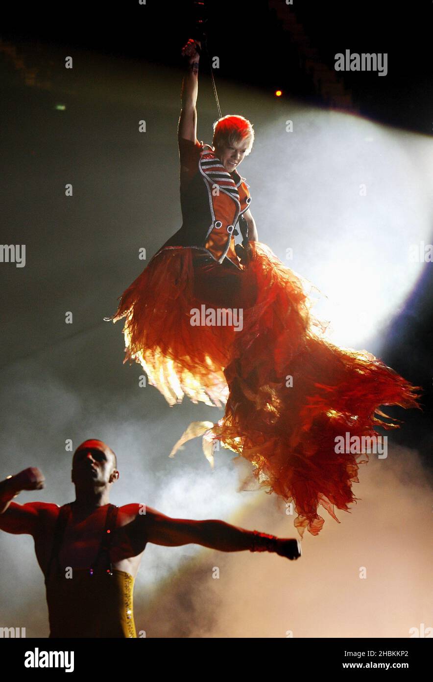 Pink performing at the O2 Arena in Greenwich, London Stock Photo - Alamy