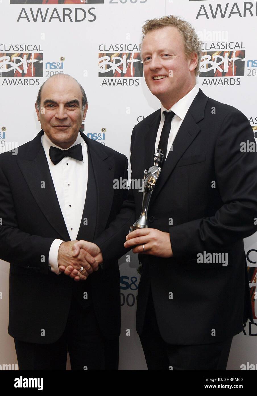 Howard Goodall and David Suchet in the press room during the Classical ...