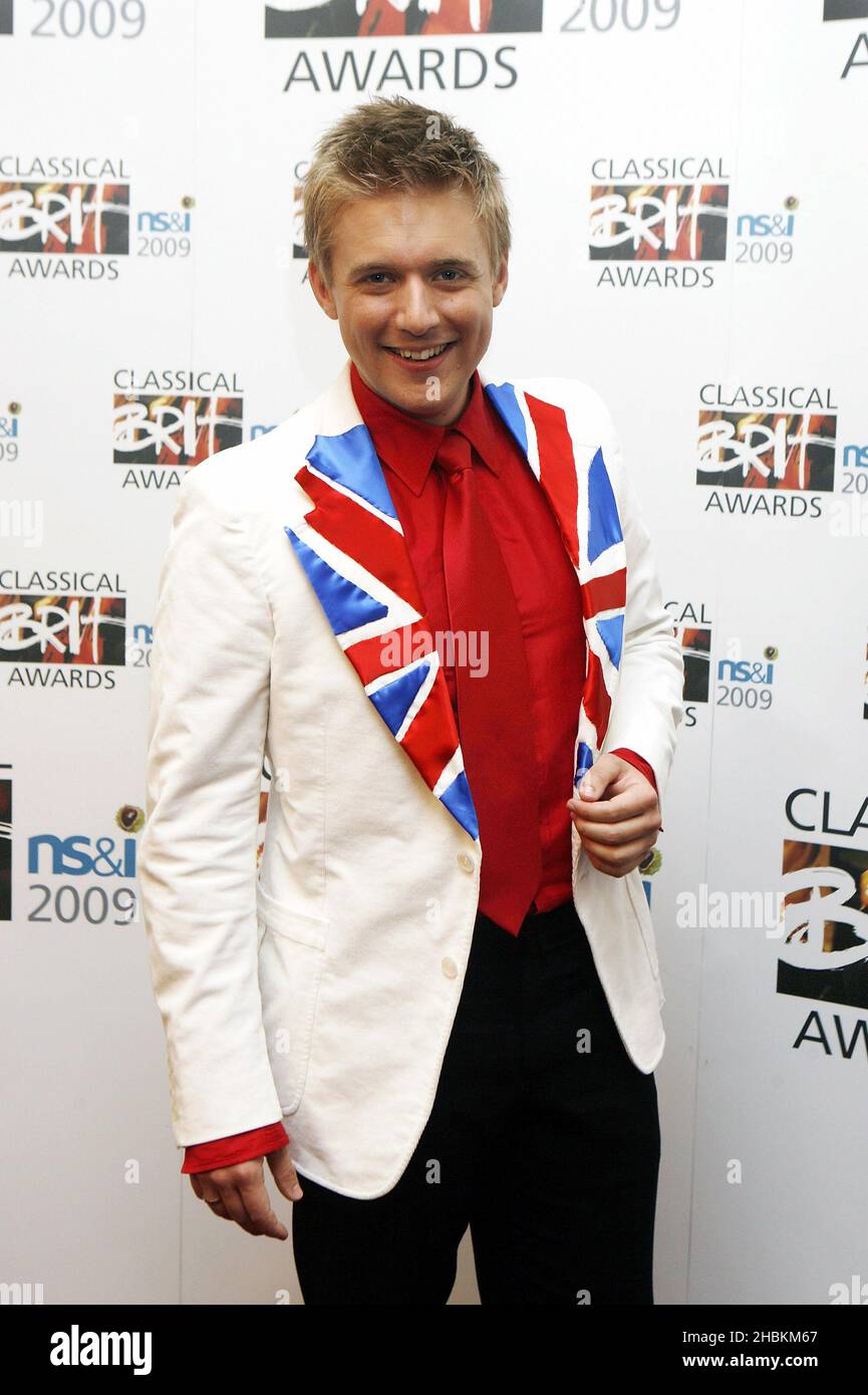 Jonathan ansell in the press room during the classical brit hi-res ...