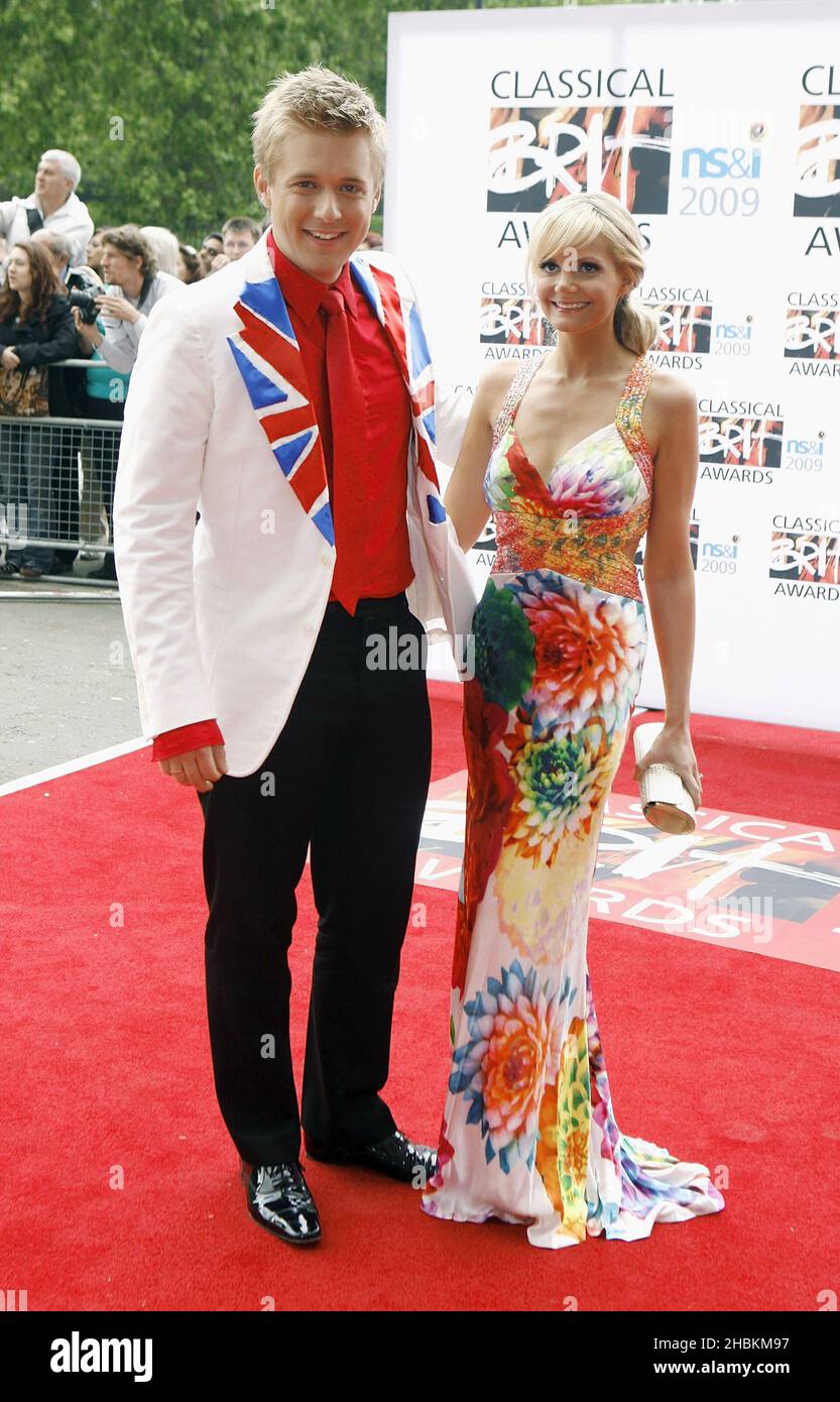 Jonathan Ansell and girlfriend arrive at the Classical Brit Awards at ...