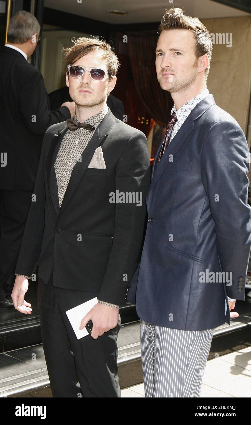 Dan Gillespie Sells and Paul Stewart of The Feeling arrives at the 54th ...