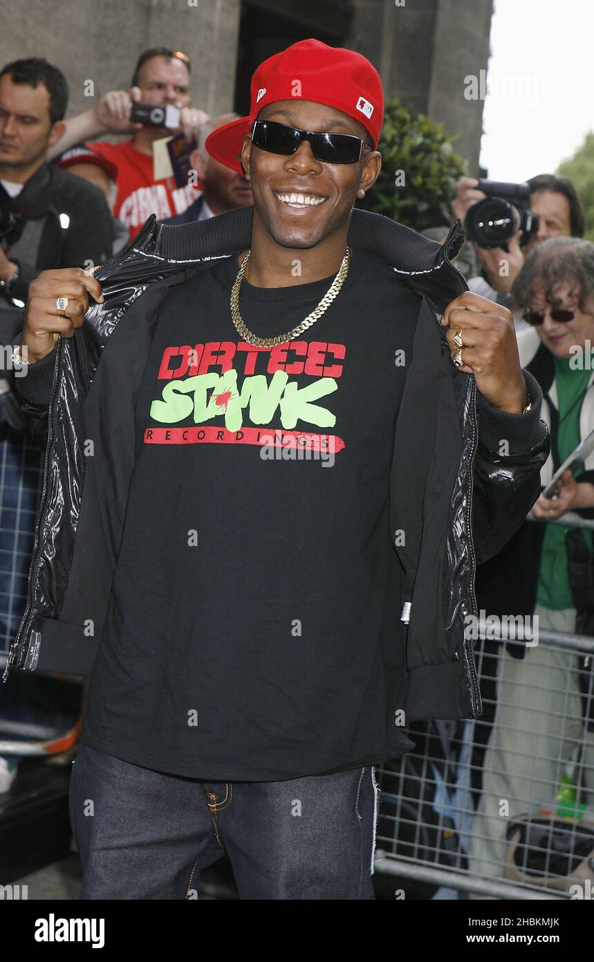 Dizzee Rascal arrives at the 54th Ivor Novello Awards at the Grosvenor ...