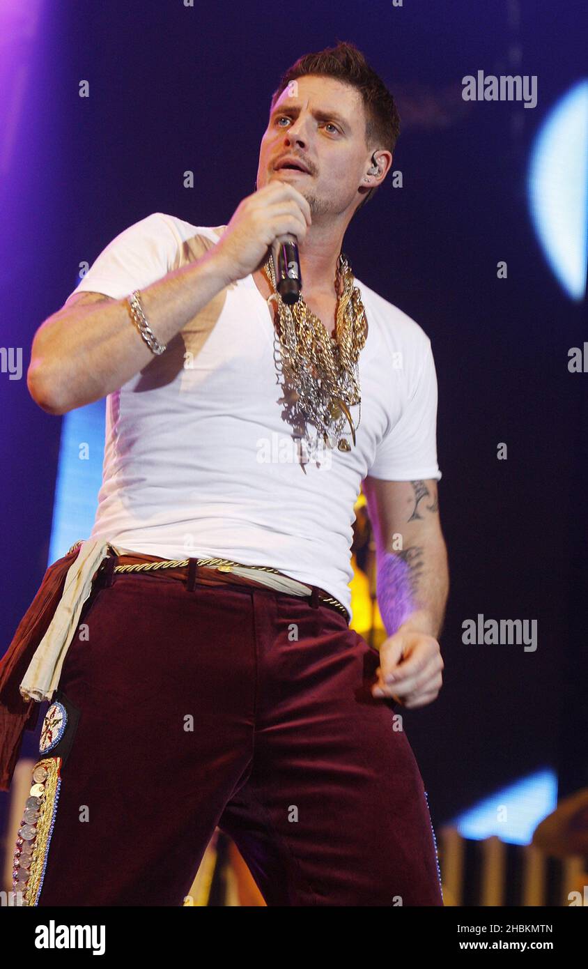 Keith Duffy of Boyzone performs at Wembley Arena, London Stock Photo ...