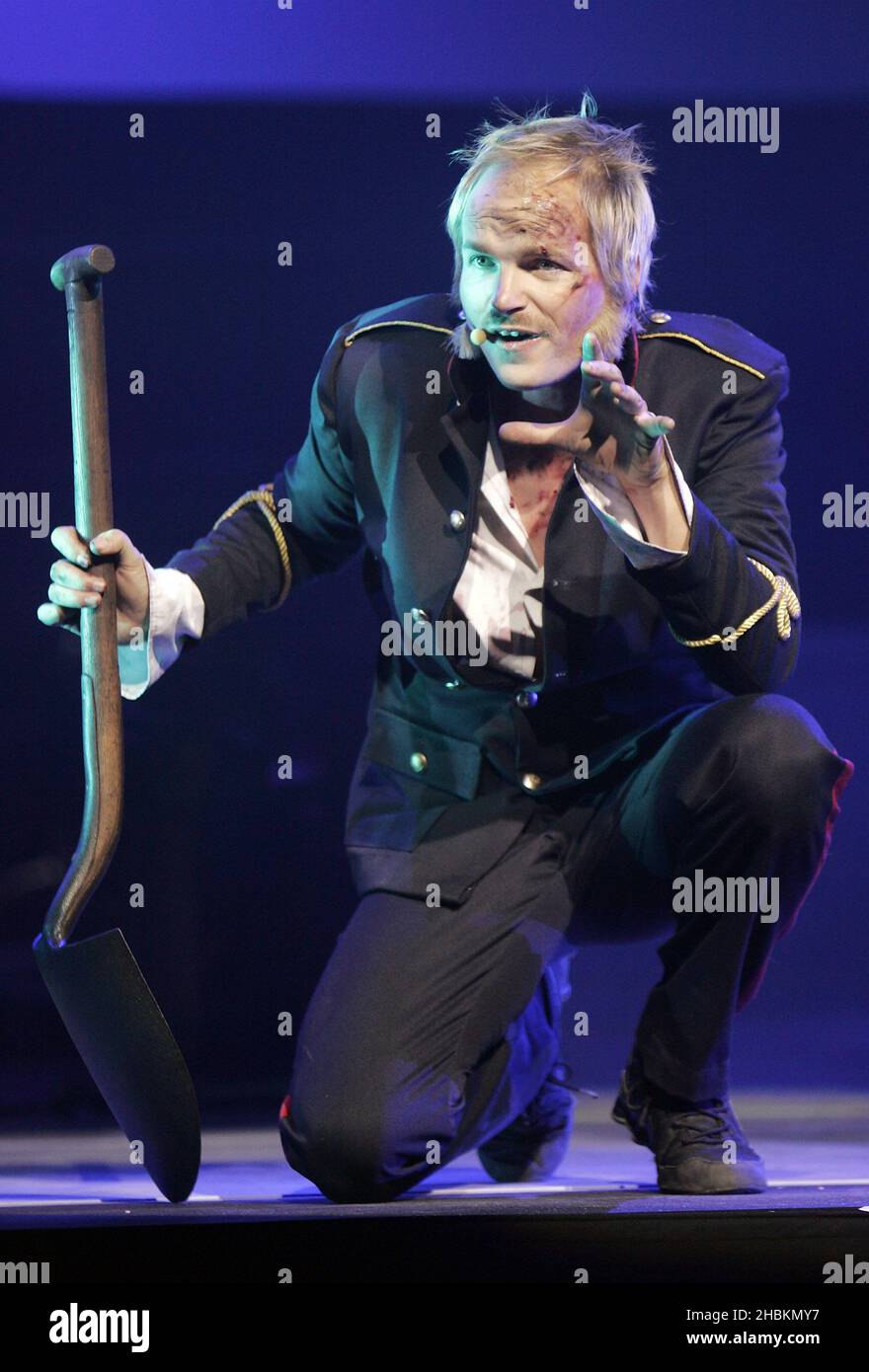Alexis James performs during a dress rehearsal of War Of The Worlds at ...