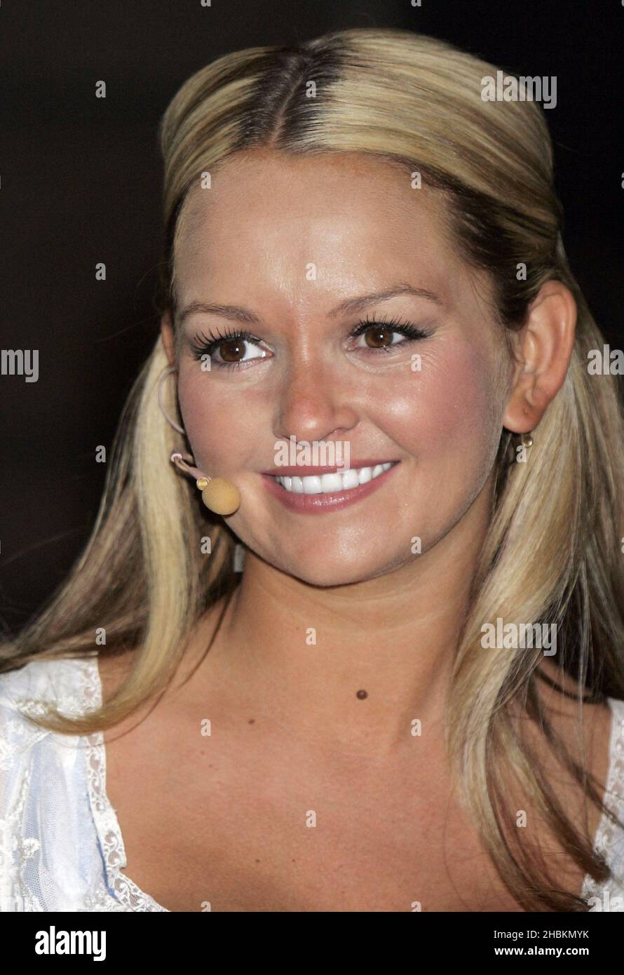 Jennifer Ellison poses backstage during a dress rehearsal of War Of The ...