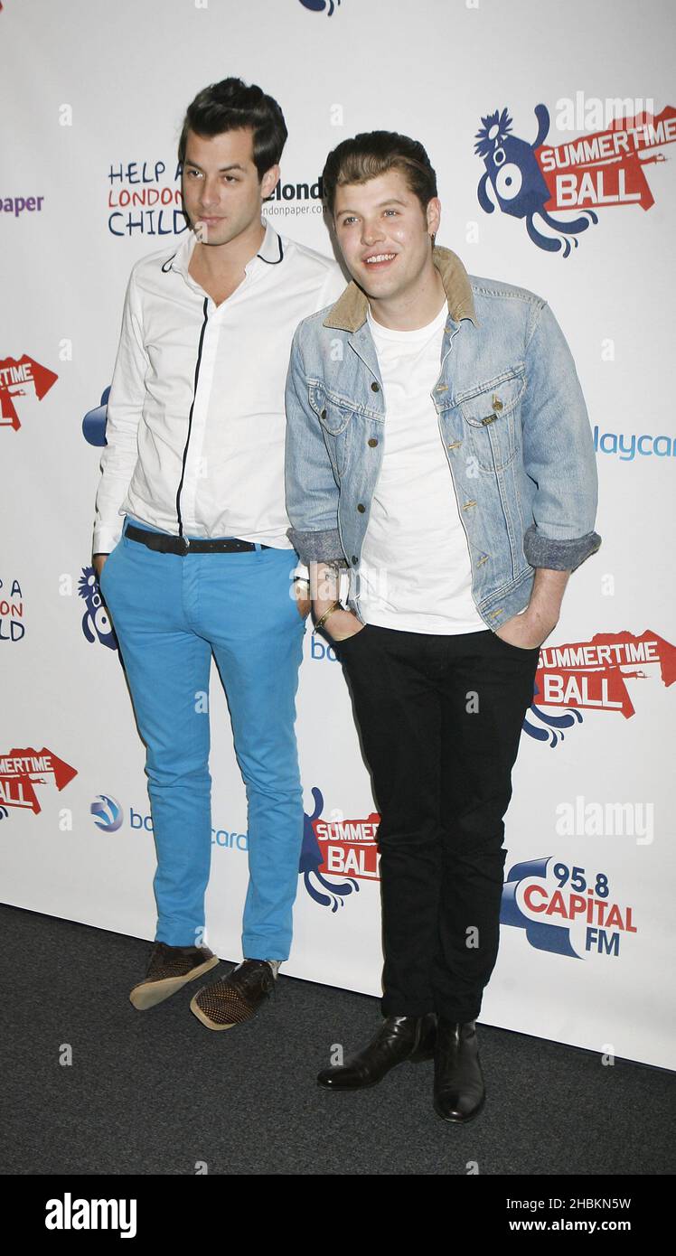 Mark Ronson and Daniel Merriweather at the Capital 95.8 Summertime Ball ...