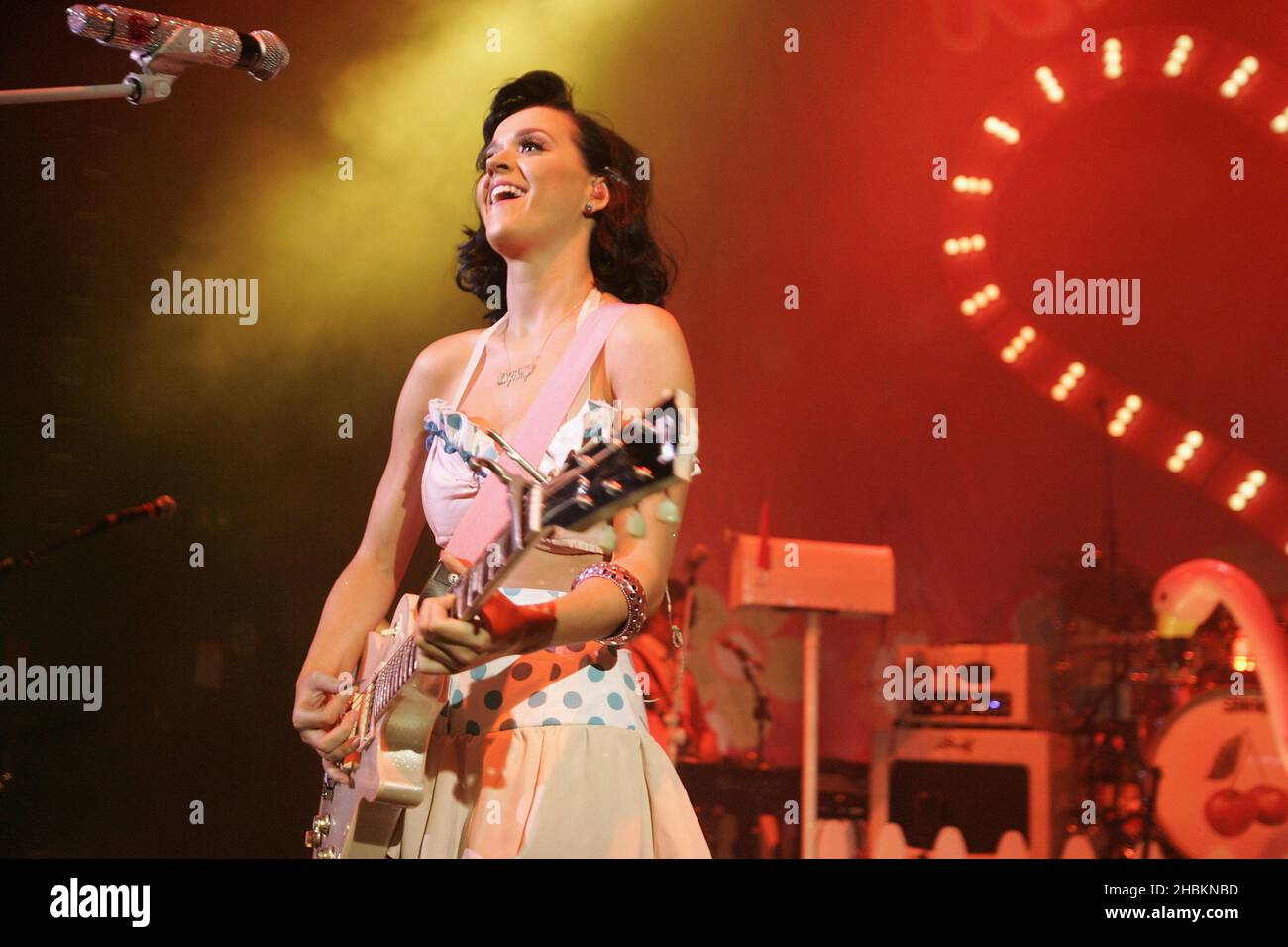 Katy Perry performs on stage at the Shepherds Bush Empire, London Stock ...